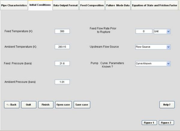 Interface and Output | PipeTech | Pipeline rupture failure consequence ...